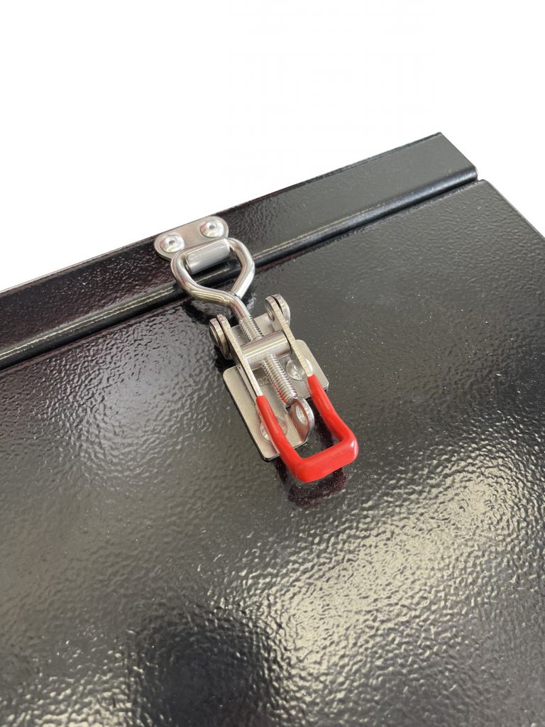 lockable Jerry can holder–flat alloy-Black – Mying