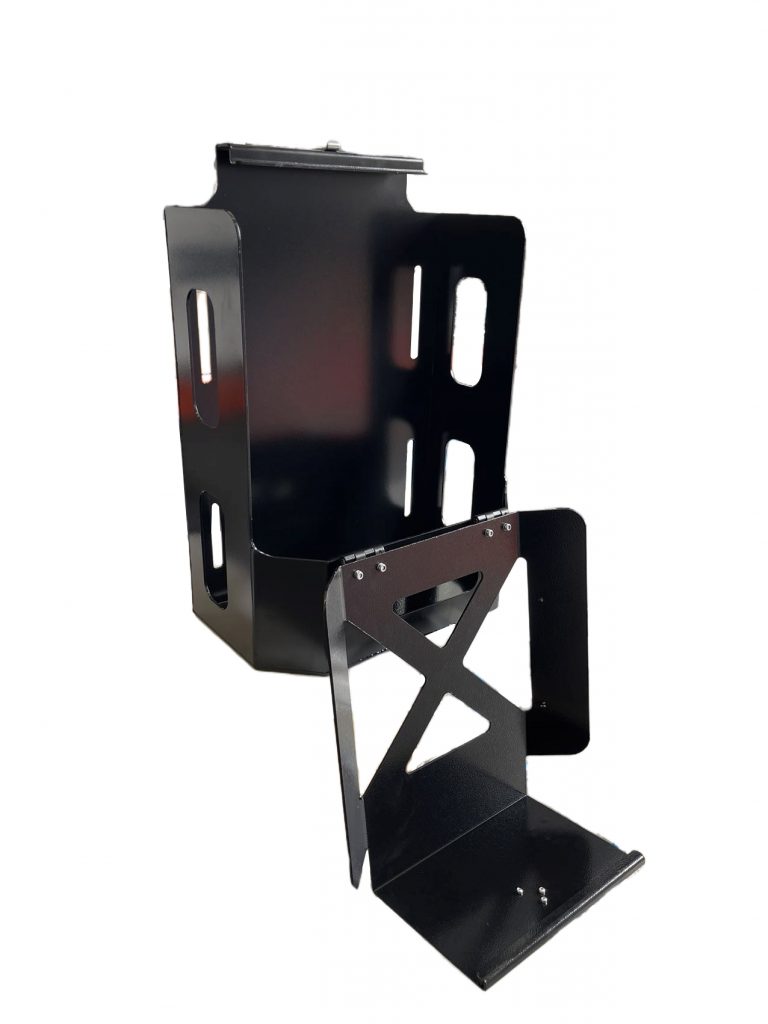 lockable Jerry can holder–flat alloy-Black – Mying